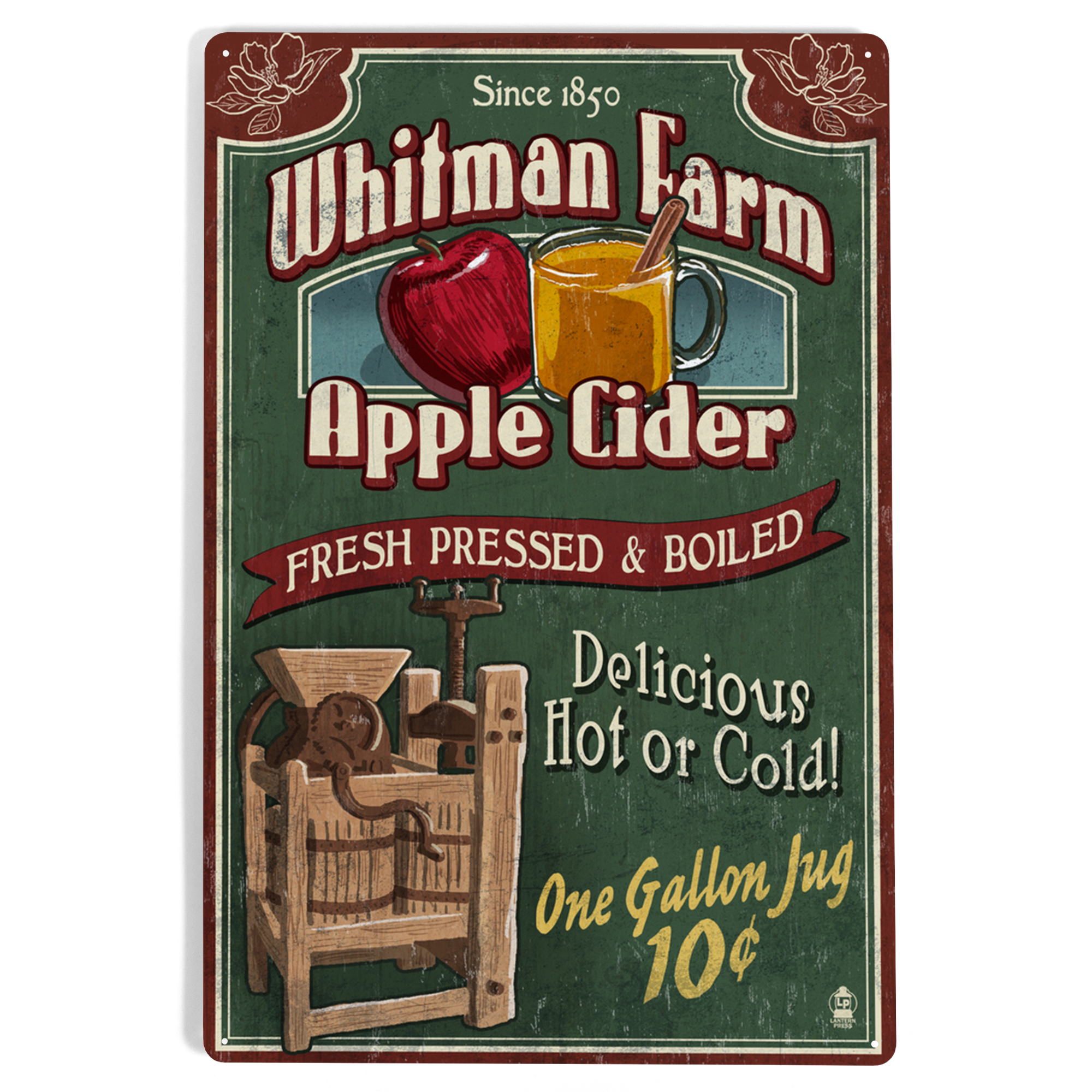 Apple Cider Farm, Vintage Sign (12x18 Aluminum Art, Indoor Outdoor ...