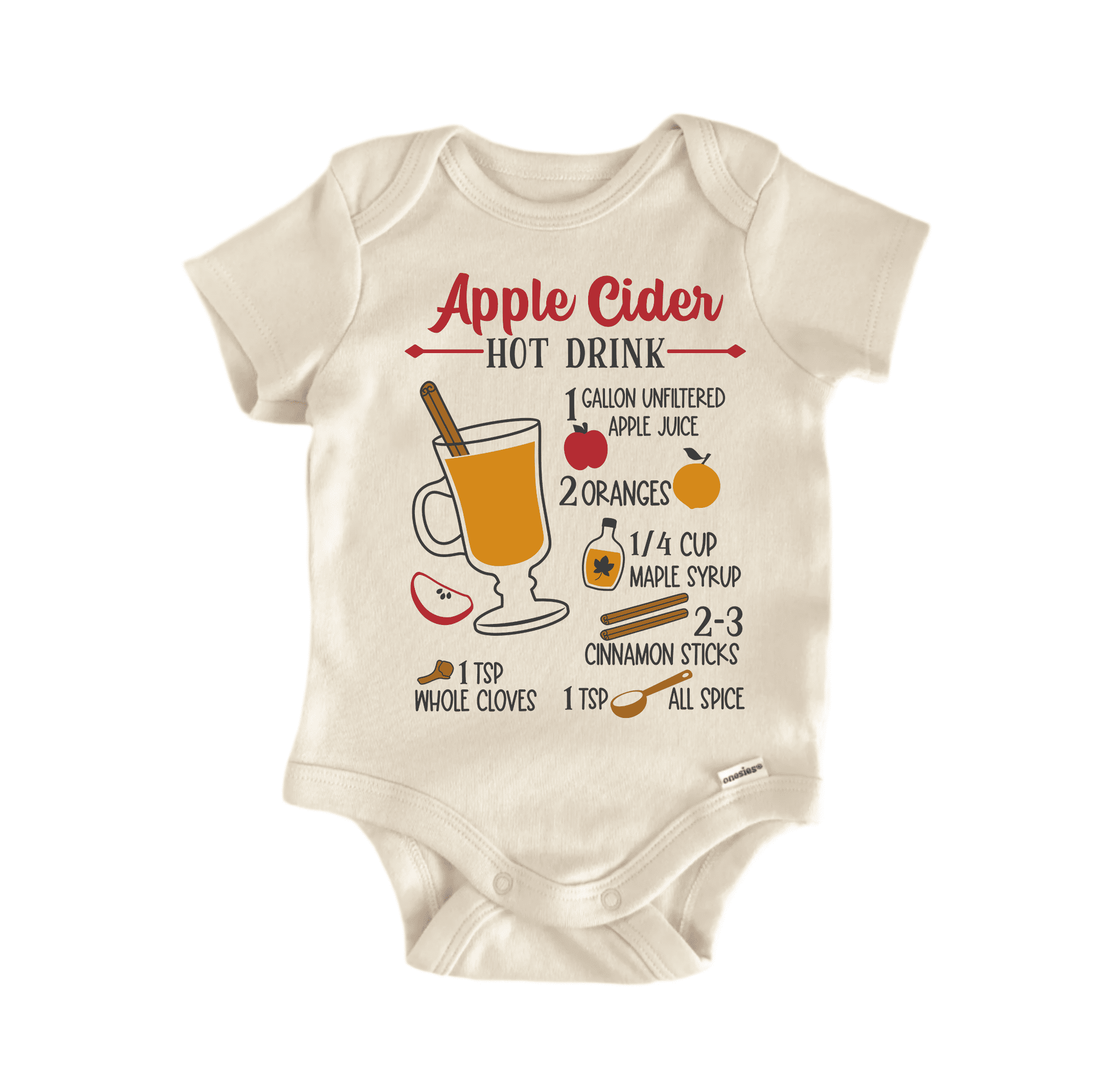 Apple Cider Hot Drink Newborn Baby Bodysuit - Walmart.com