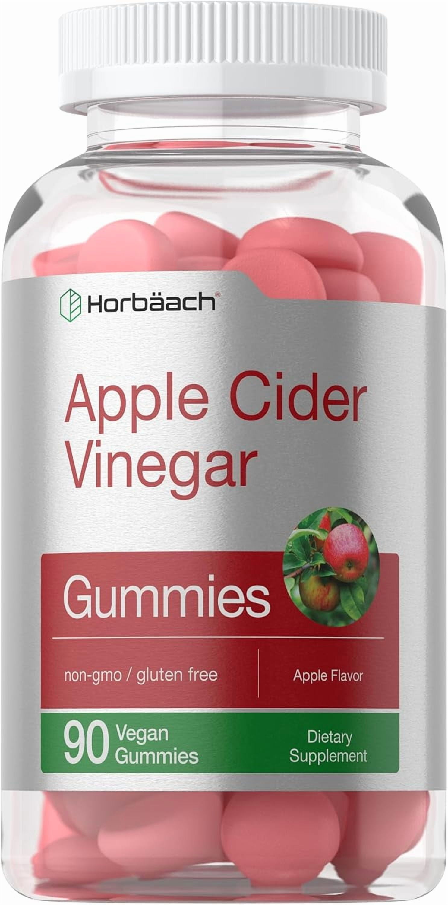 Horbaach, Apple Cider Vinegar Gummies, 400mg, Vegan - Walmart.com