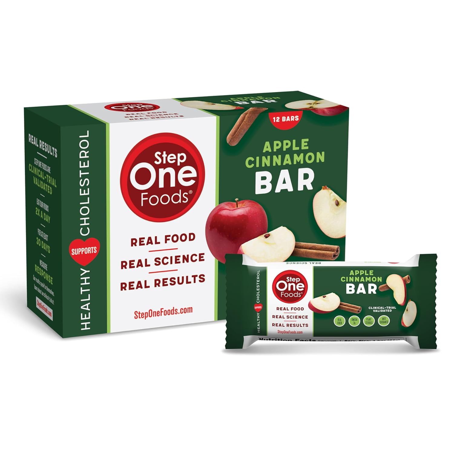 Apple Cinnamon Bars, Heart Healthy Snack Plant Sterols, Omega 3's and ...
