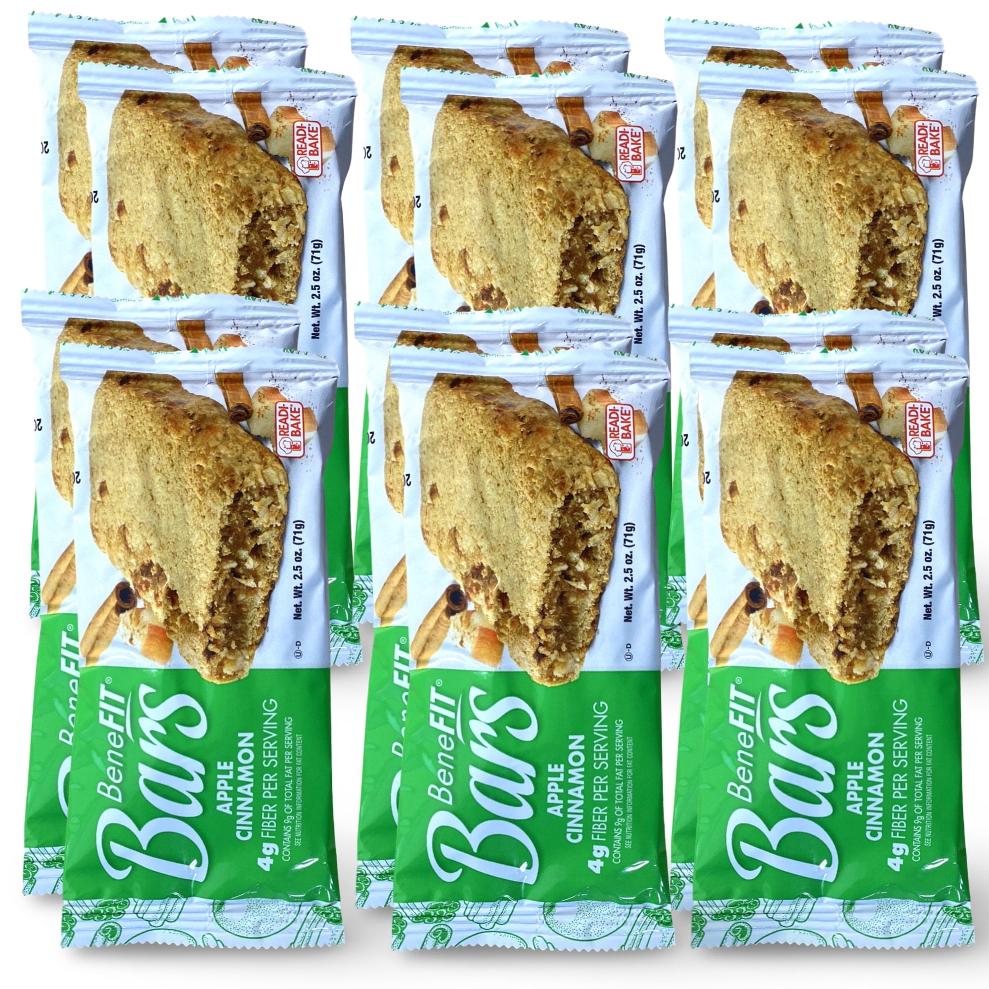 Apple Cinnamon BeneFit Bars by Readi-Bake, 2.5 Oz, 12 Bars - Walmart.com