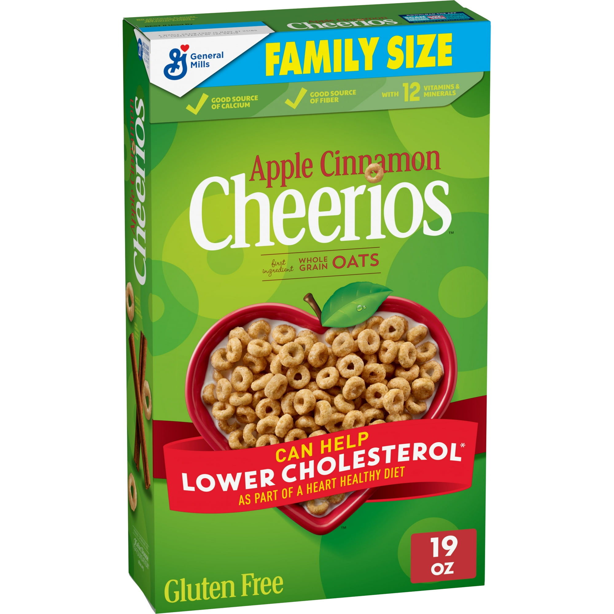 Apple Cinnamon Cheerios, Heart Healthy Gluten Free Breakfast Cereal ...