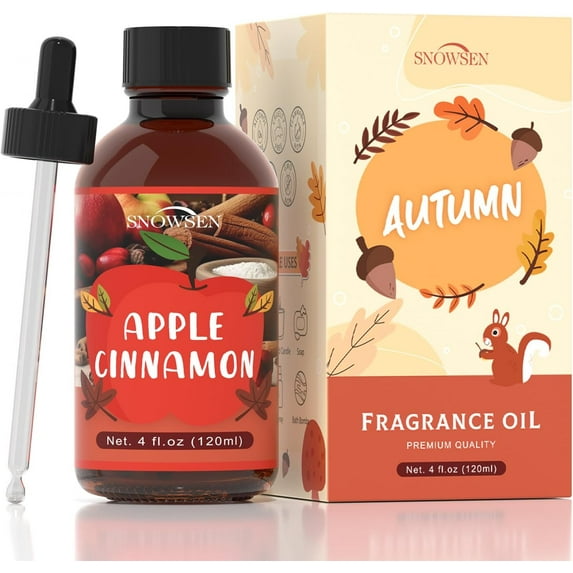 Apple Cinnamon Essential Oil 4 Fl Oz, Autumn Fragrance Oil, Undiluted ...