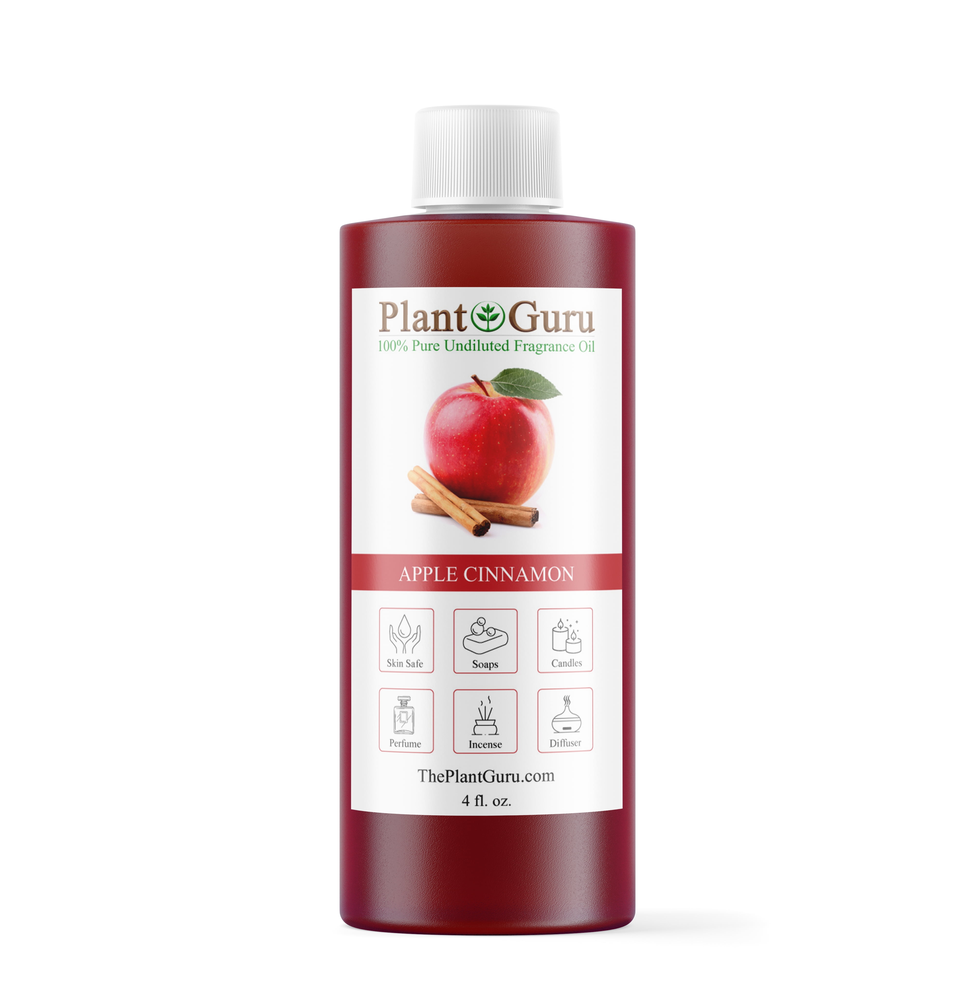 Apple Cinnamon Fragrance Oil 4 fl. oz. Scented Oil for DIY Soap Making ...