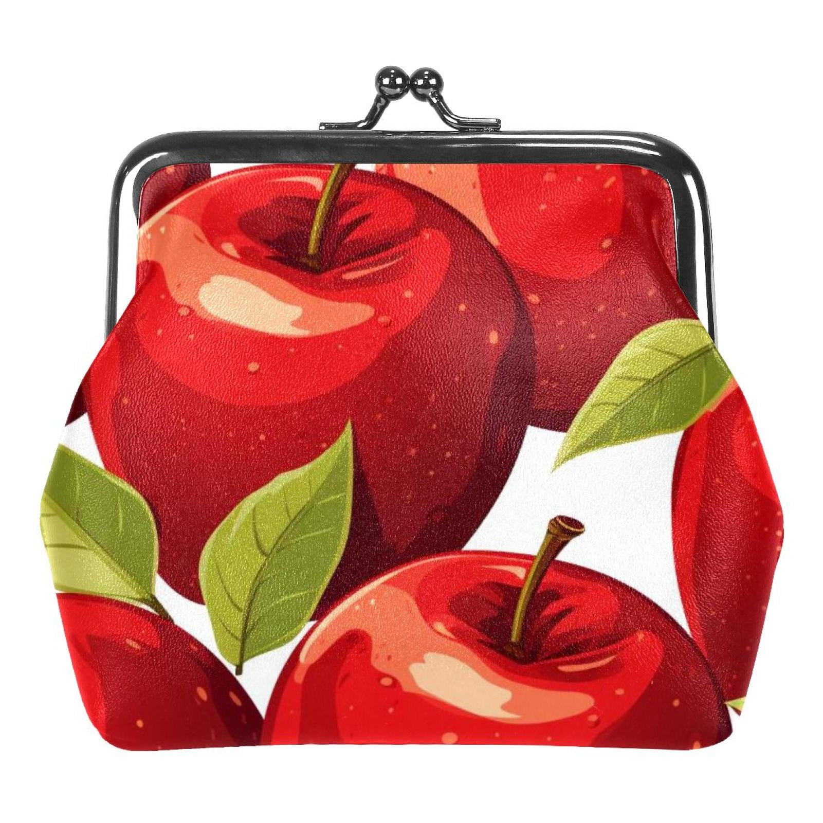 Apple Coin Purse Vintage Pouch Kiss-lock Change Purse Wallets - Walmart.com