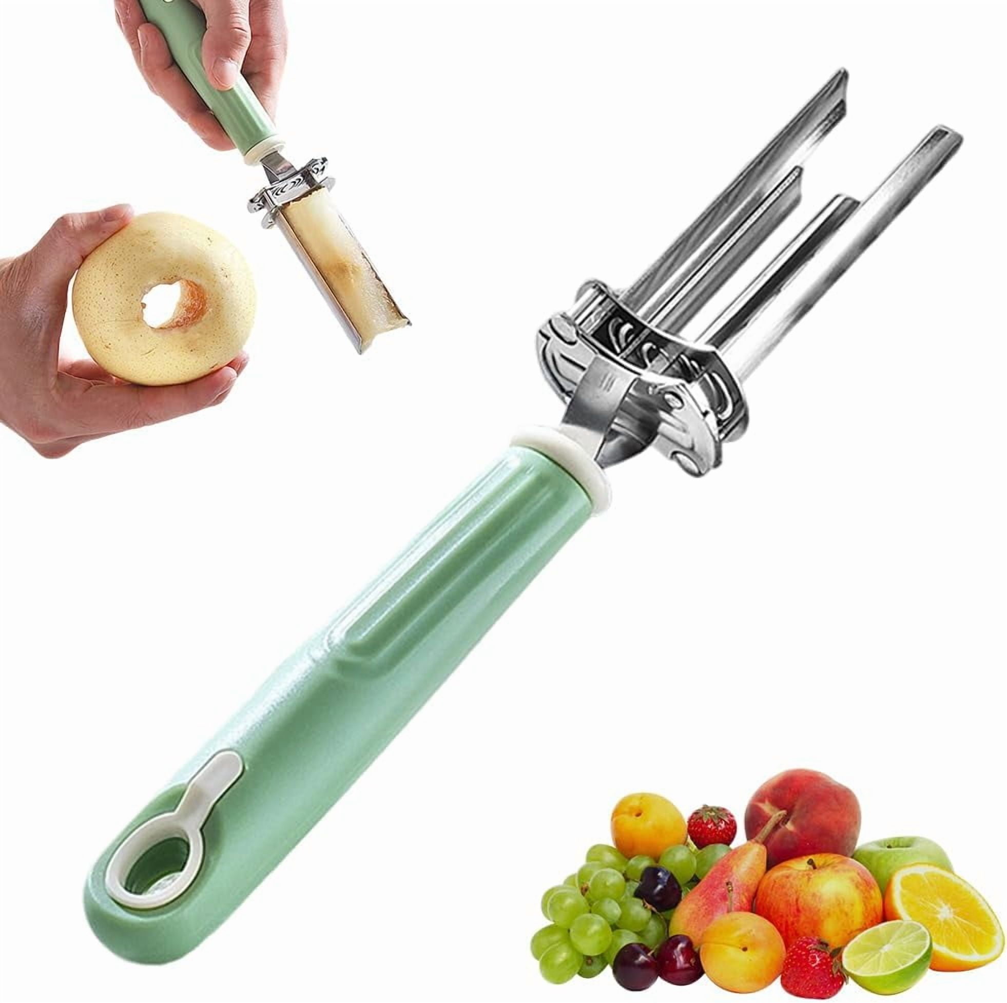 Apple Corer, Adjustable Fruit and Vegetable Corers Tool, Upgraded Stainless Steel Seed Remover ...