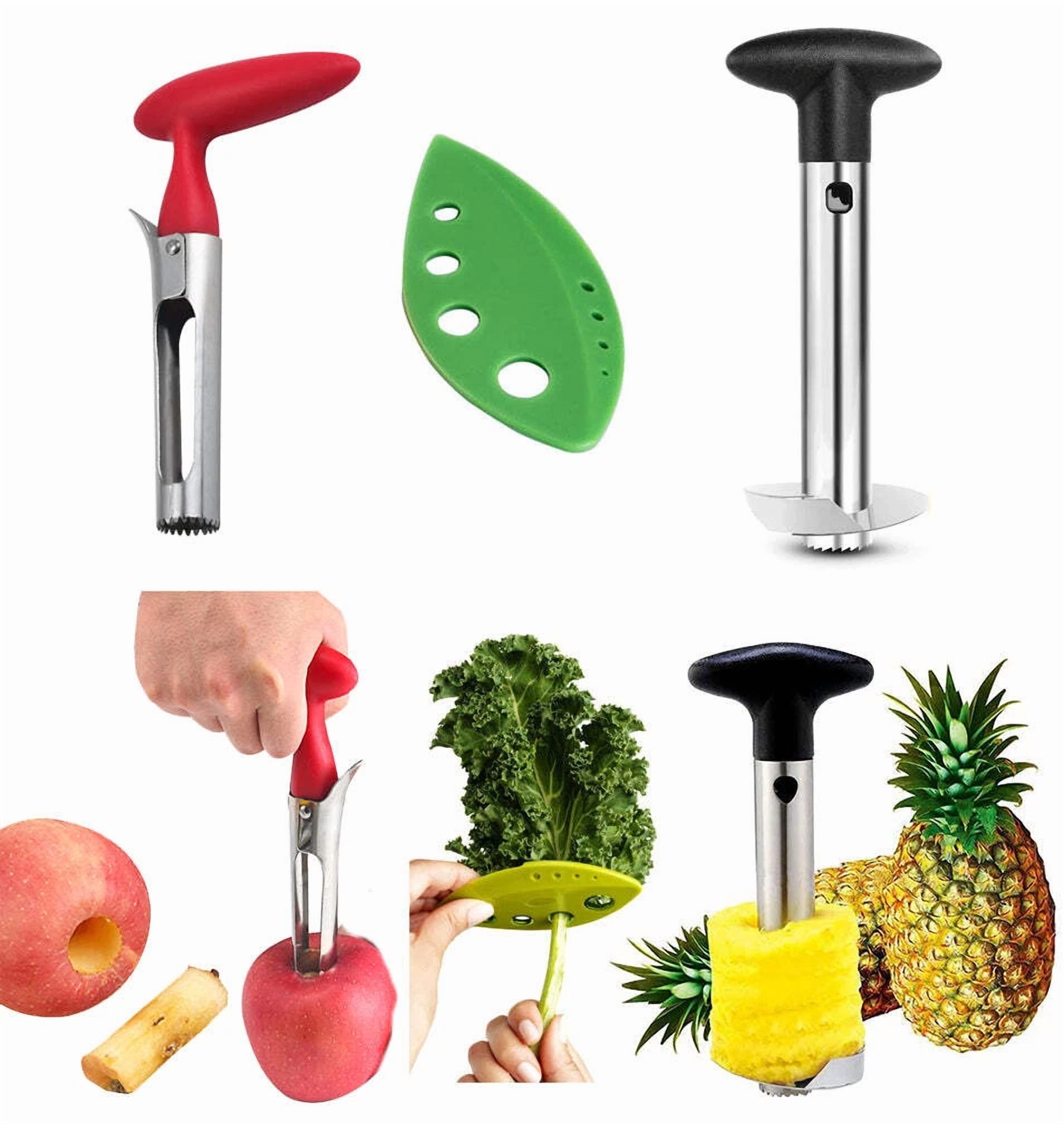 Apple Corer + Pineapple Tool + Herb Kale Stripper- Lever Tool By Bright ...