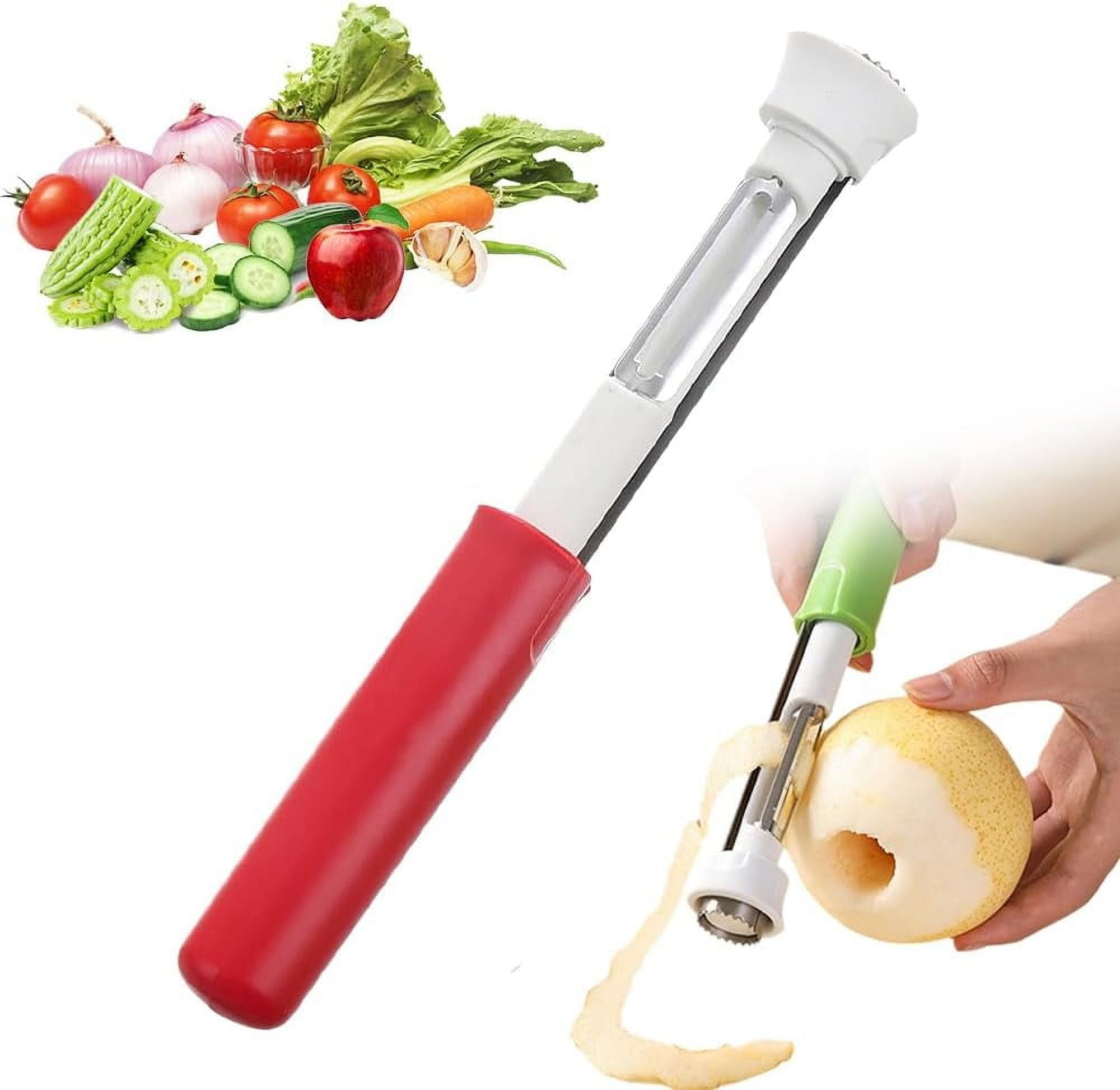 Apple Corer Remover,2-In-1 Corer Remover 2024 New Corer Tool and Apple Peeler,Stainless Steel ...