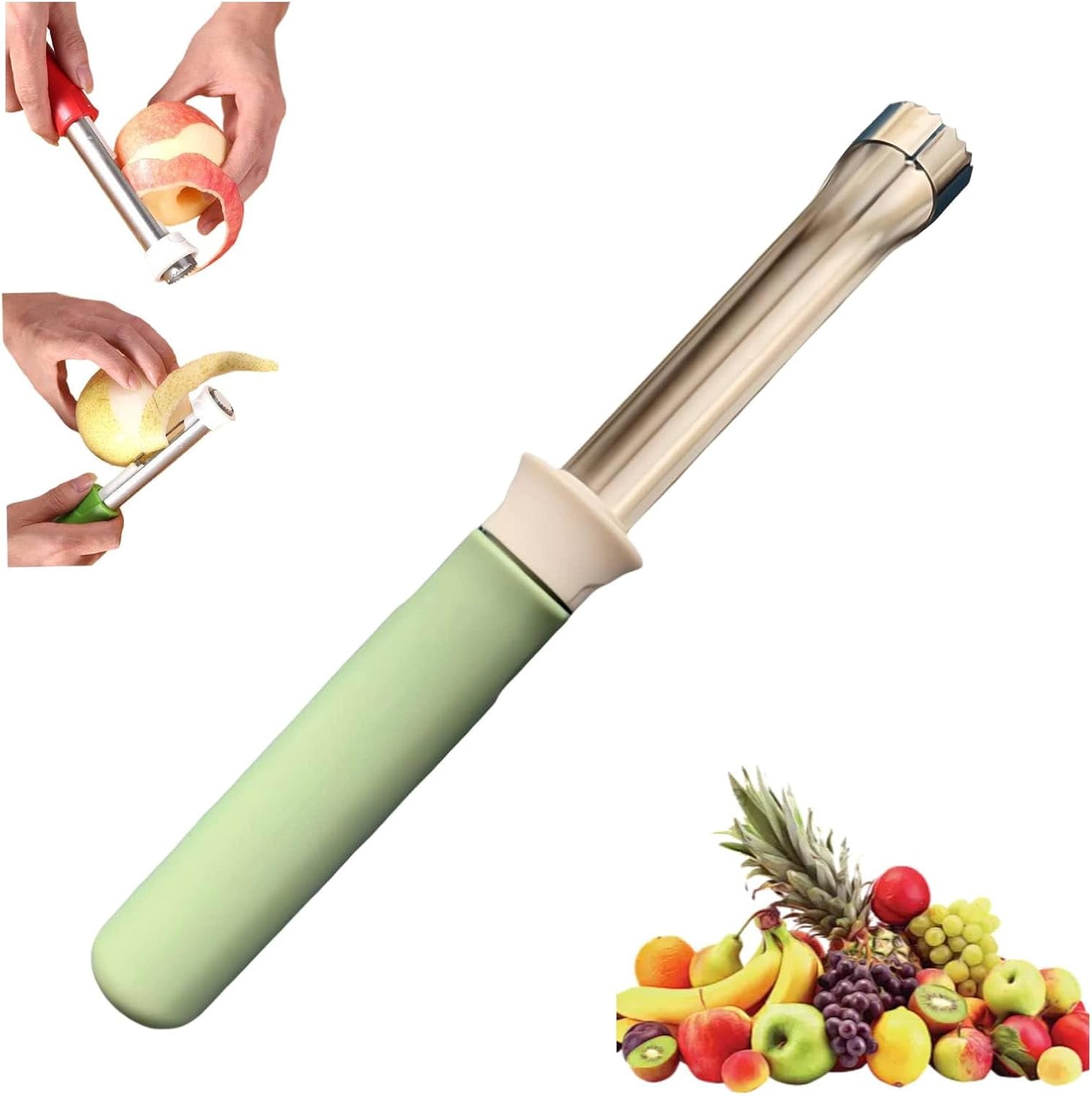 Apple Corer Remover, 2-in-1 Corer Remover, Apples Corer Apples,Vegetable Peelers for Kitchen ...