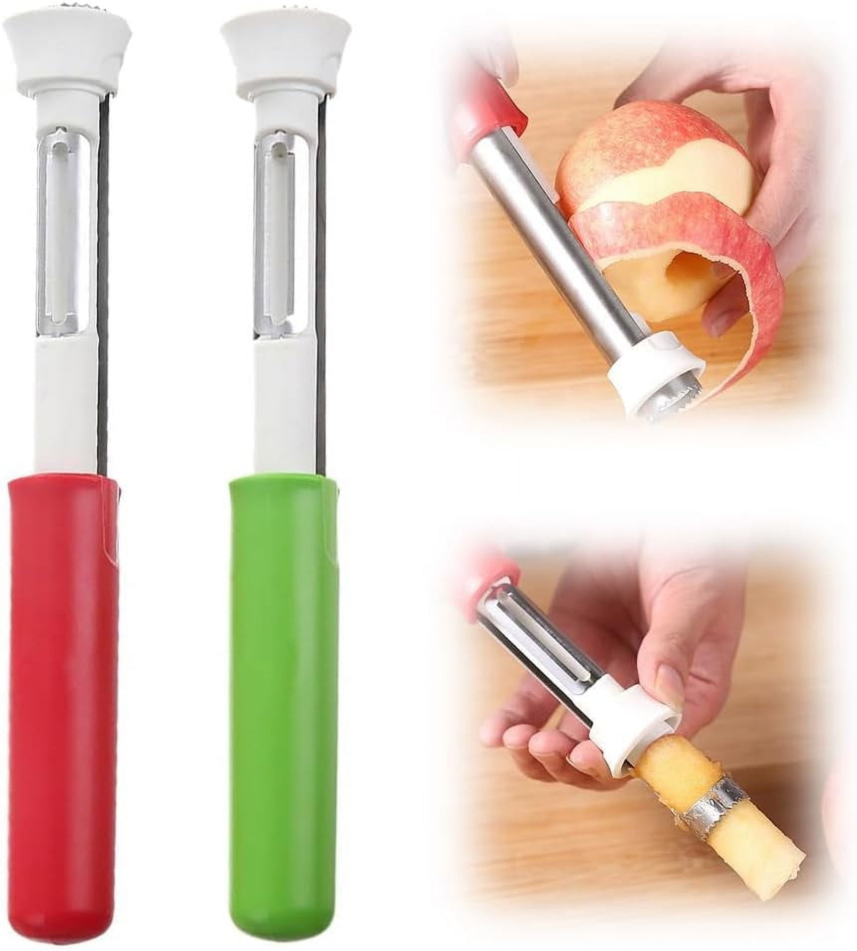Apple Corer Remover, 2025 New 2 in 1 Corer Remover and Peeler Tool, Stainless Steel Vegetables ...