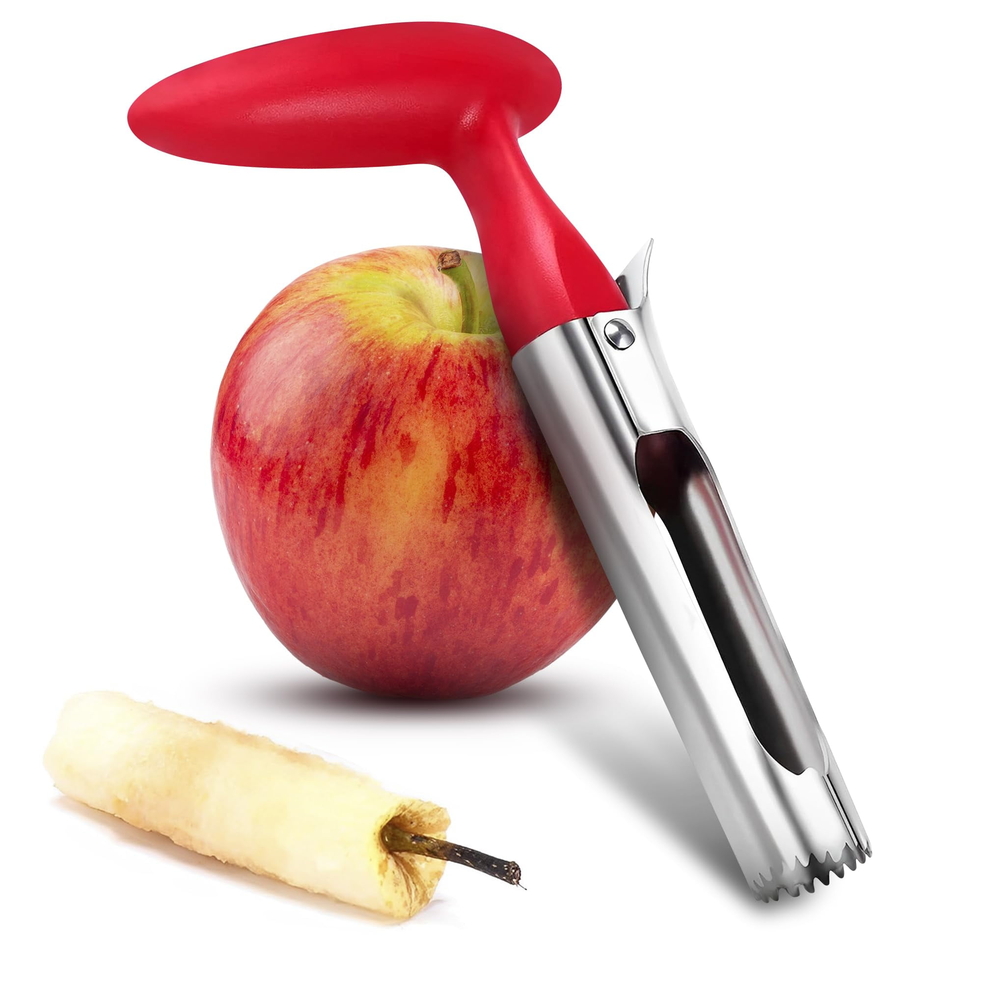 Apple Corer Tool – Apple Core Remover with Ergonomic Plastic Red Handle ...