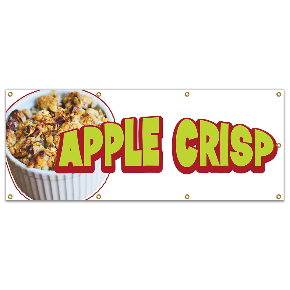 Apple Crisp 96" Banner Concession Stand Food Truck Single Sided ...