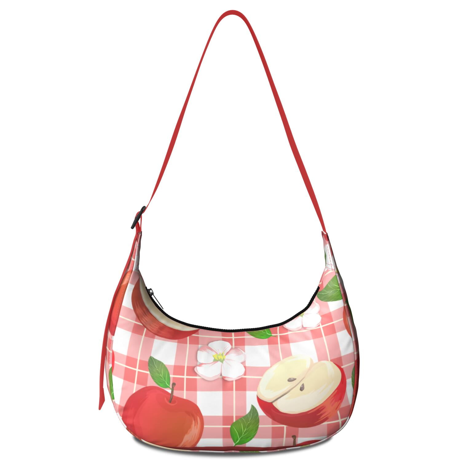 Apple Crossbody Bag Lightweight Nylon Adjustable Strap Red Green ...