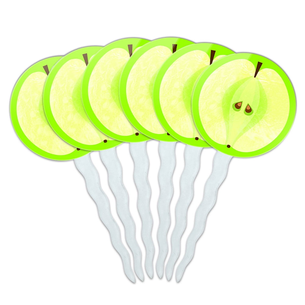 Apple Cupcake Picks Toppers - Set of 6 - Walmart.com