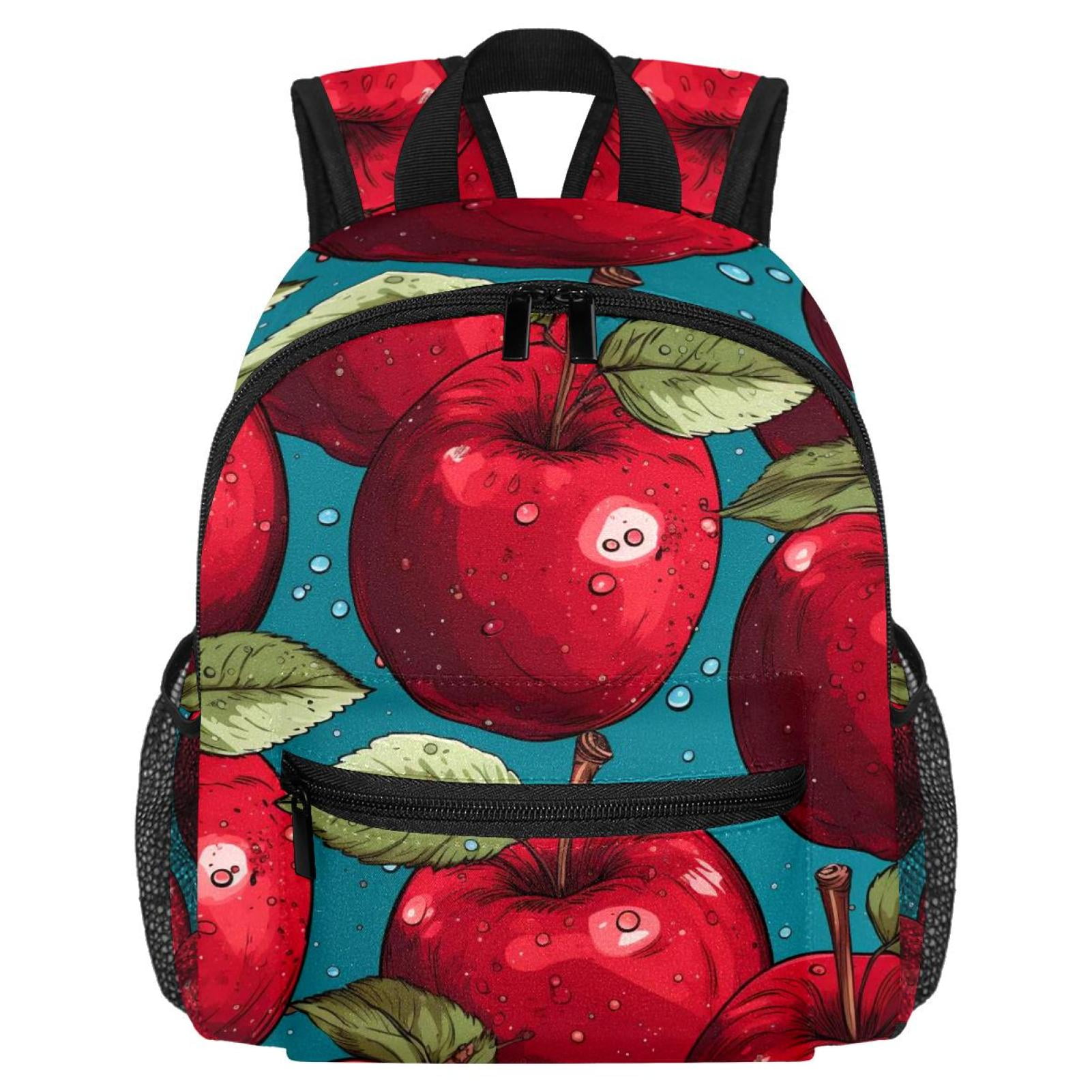Apple Cute Printed Backpack with Adjustable Shoulder Strap, Large ...