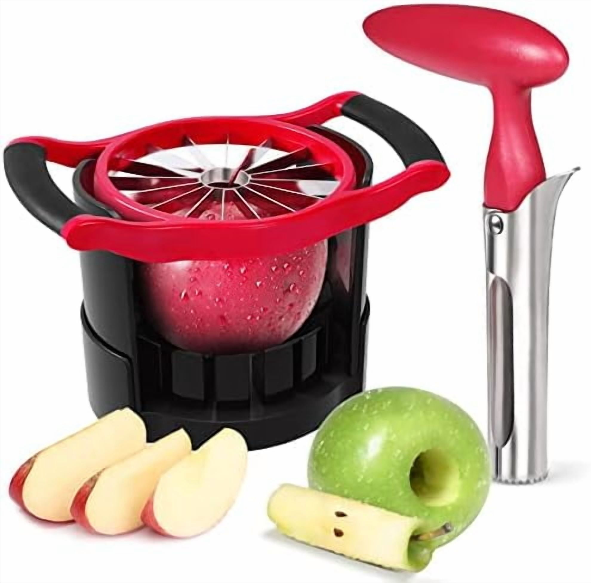 Apple Cutter Slicer, [Upgraded] Cut Apples All The Way Through, [Large ...