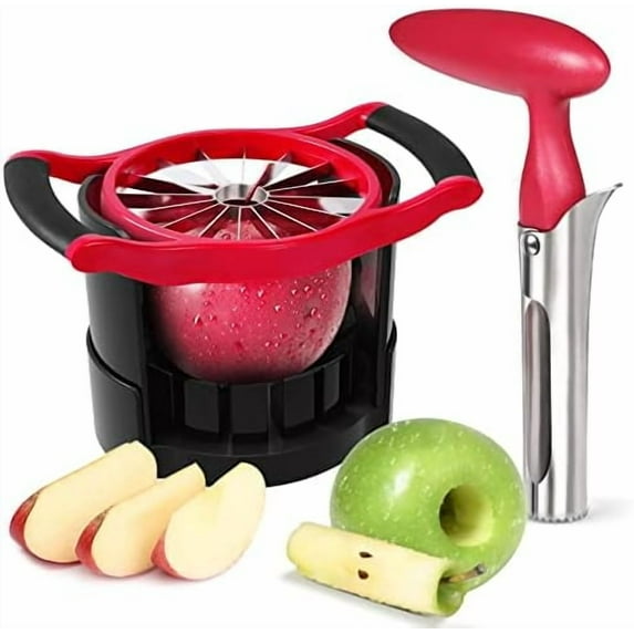 Apple Cutter Slicer, [Upgraded] Cut Apples All The Way Through, [Large ...