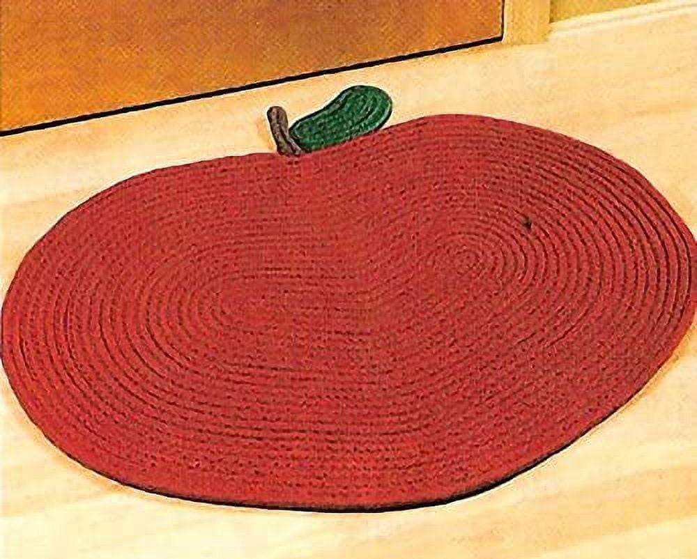 Apple Design Braided Area Rug - 30" X 25" - Walmart.com