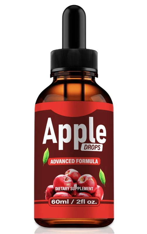 Apple Drops, Pure Apple Liquid Dropper Formula - Naturally Supports ...