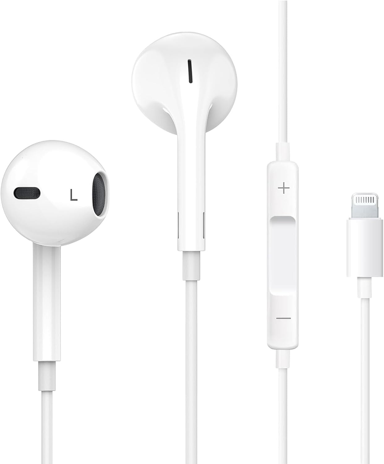 Apple Earbuds, with Lightning Connector Wired Earphones (Built-in ...