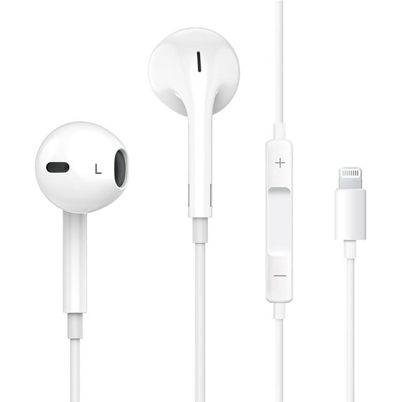 Apple Earbuds, with Lightning Connector Wired Earphones (Built-in ...