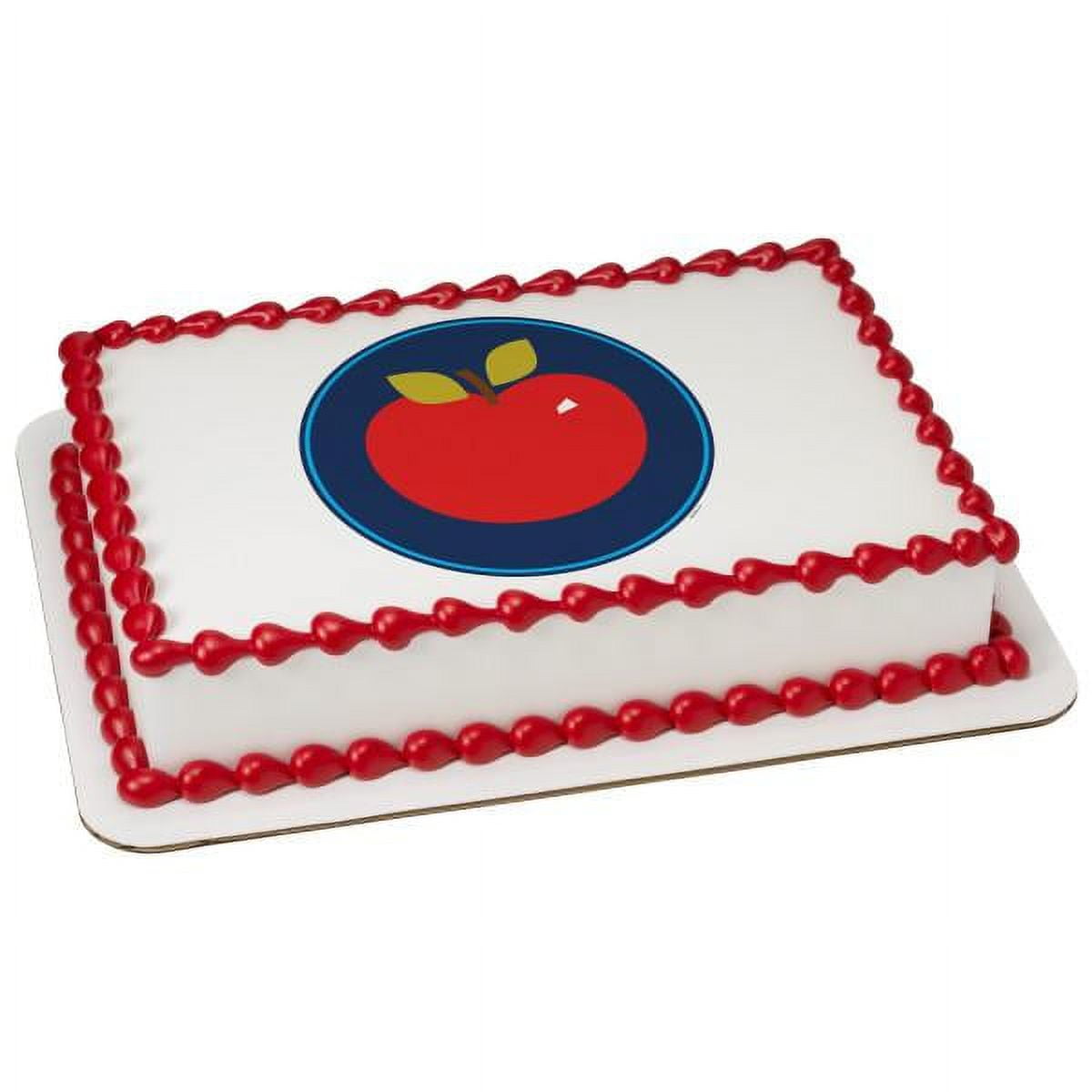 Apple Edible Cake Topper Image - Walmart.com