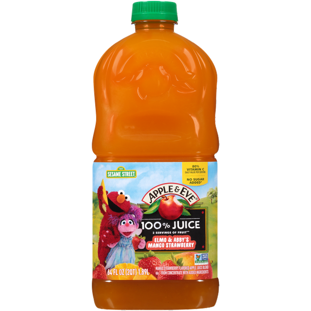 Apple & Eve Elmo and Abby's Mango Strawberry 100% Juice, 64 fl oz ...