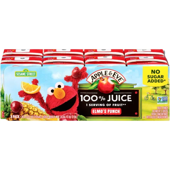 Apple & Eve Sesame Street Elmo's Punch Fruit Juice - 8pk/125ml ...