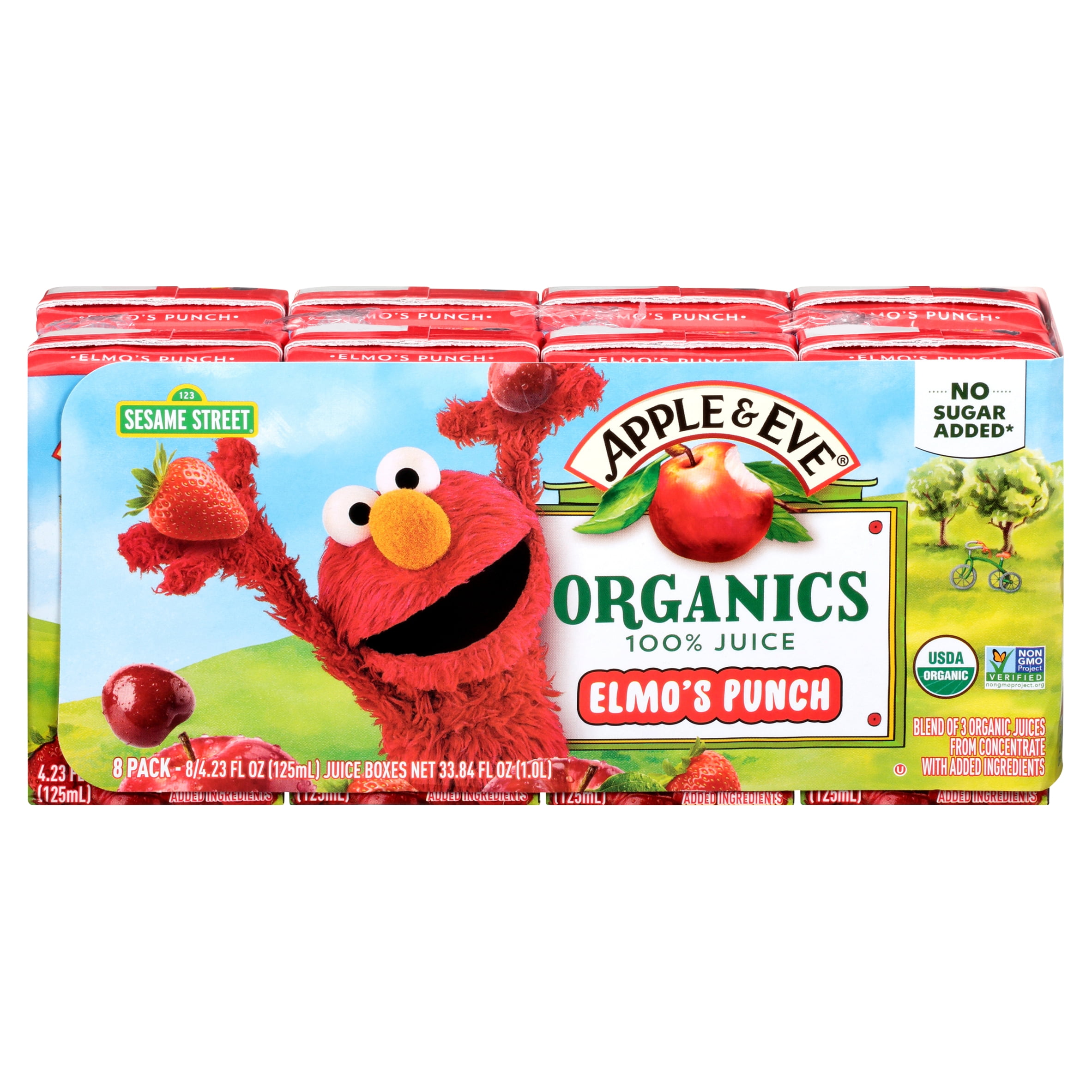 Apple & Eve Sesame Street Organics, Elmo's Punch, 4.23 Fluid-oz, 8 ...