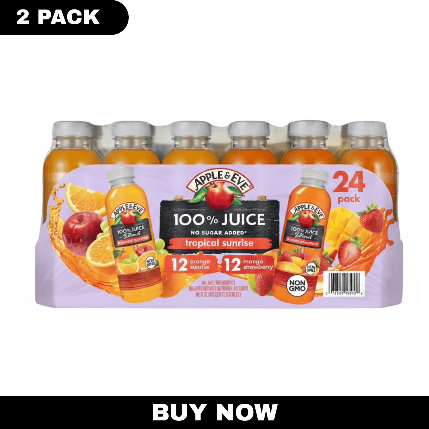 Apple & Eve Tropical Sunrise 100% Juice Variety Pack, 10 fl oz Bottles ...