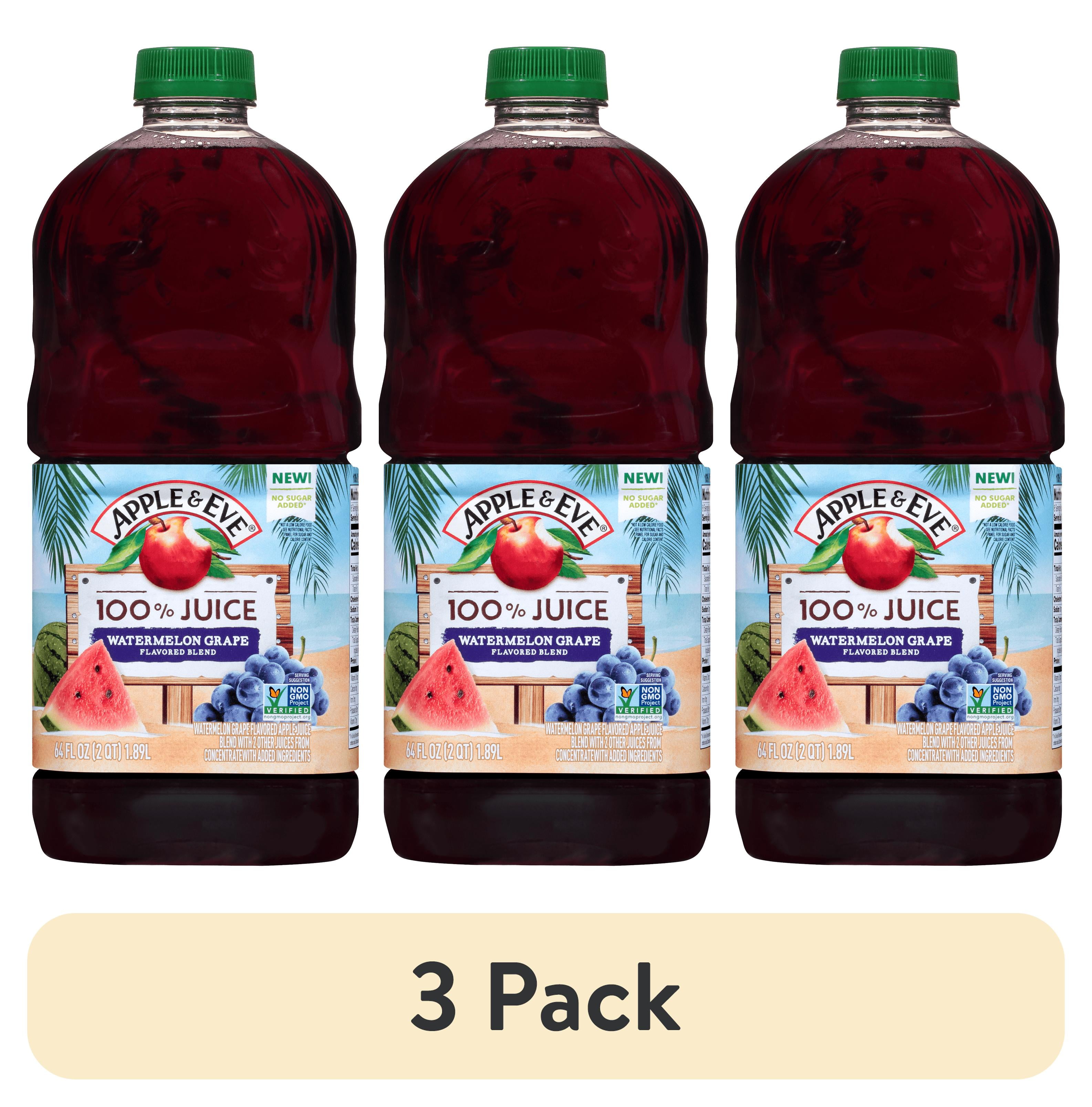 (3 pack) Apple & Eve Watermelon Grape Flavored Blend 100% Juice, 64 fl ...