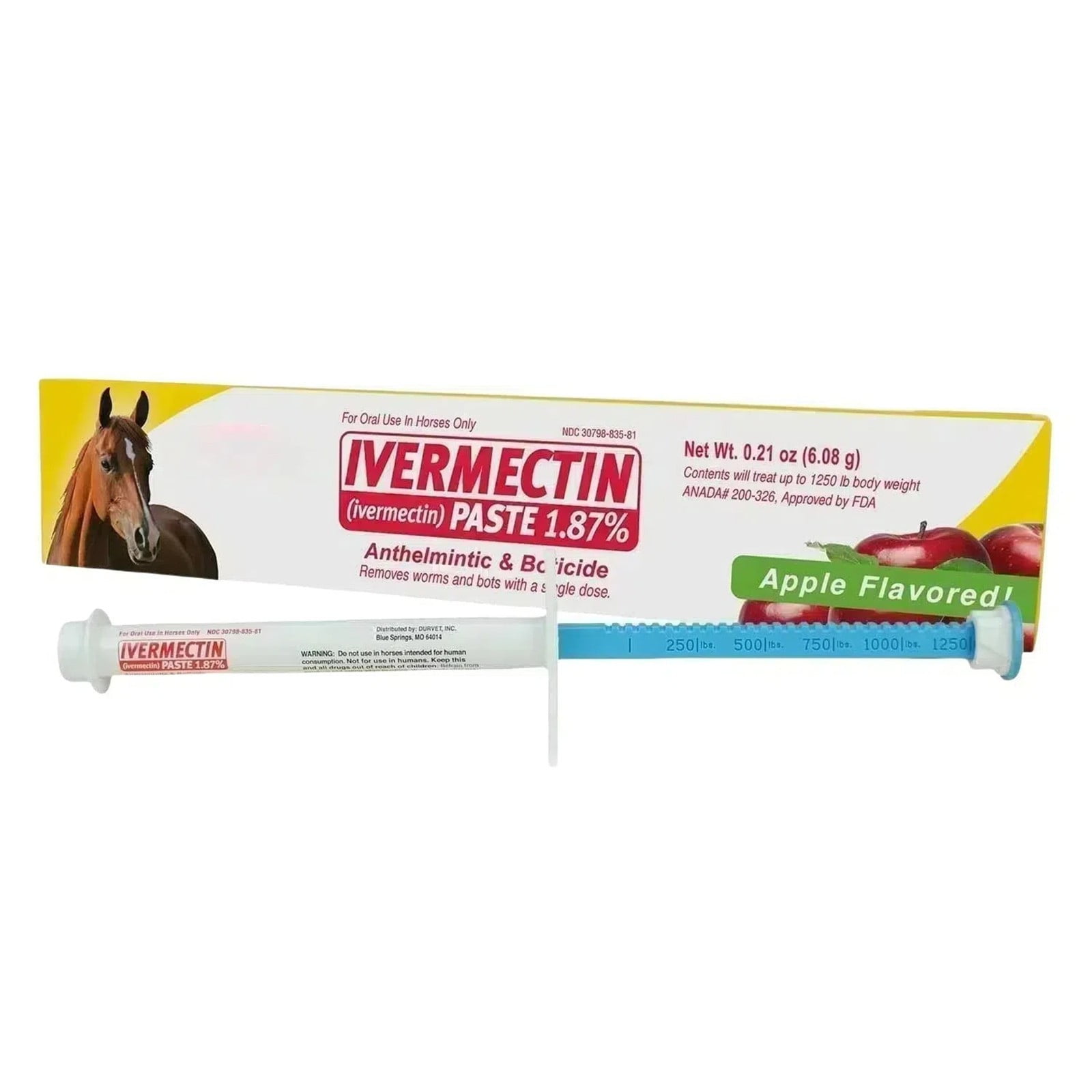 Apple-Flavored Horse Dewormer and Parasite Control Paste-Paste Horse ...