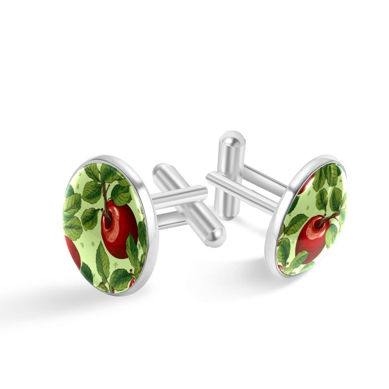Apple Formal Attire Stainless Steel Cufflink Set and Shirt Clip - for ...