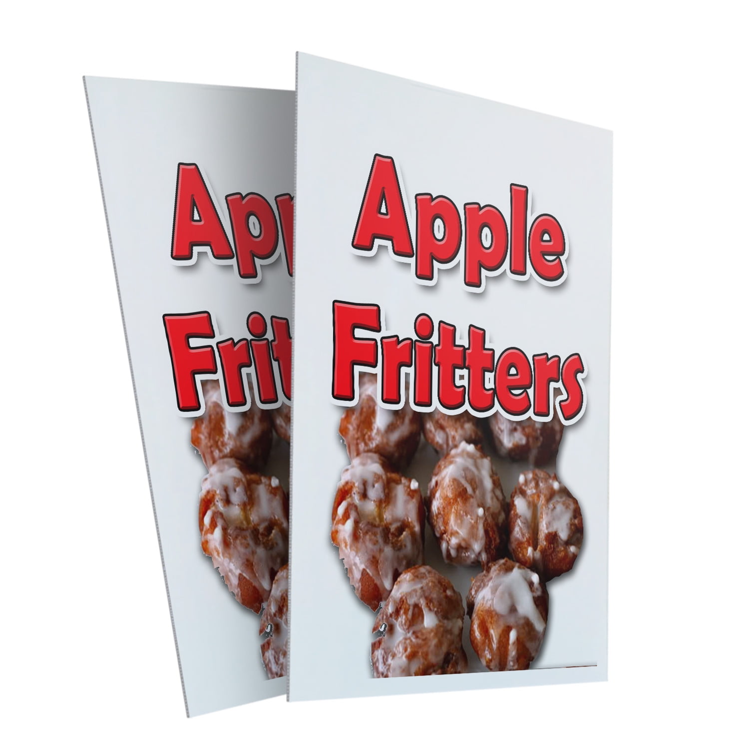 Apple Fritters (2-PACK) 24" x 36" Plastic Signs | Sign Insert 4mm ...