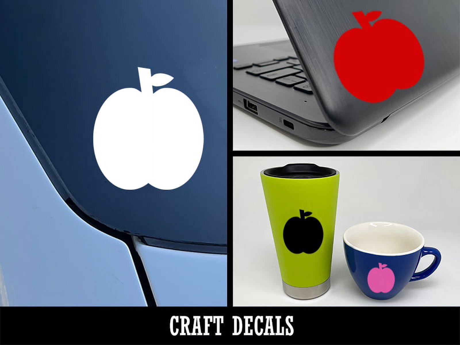 Apple Fruit Craft Vinyl Indoor Outdoor Decal Sticker - Copper - 3 Inch ...