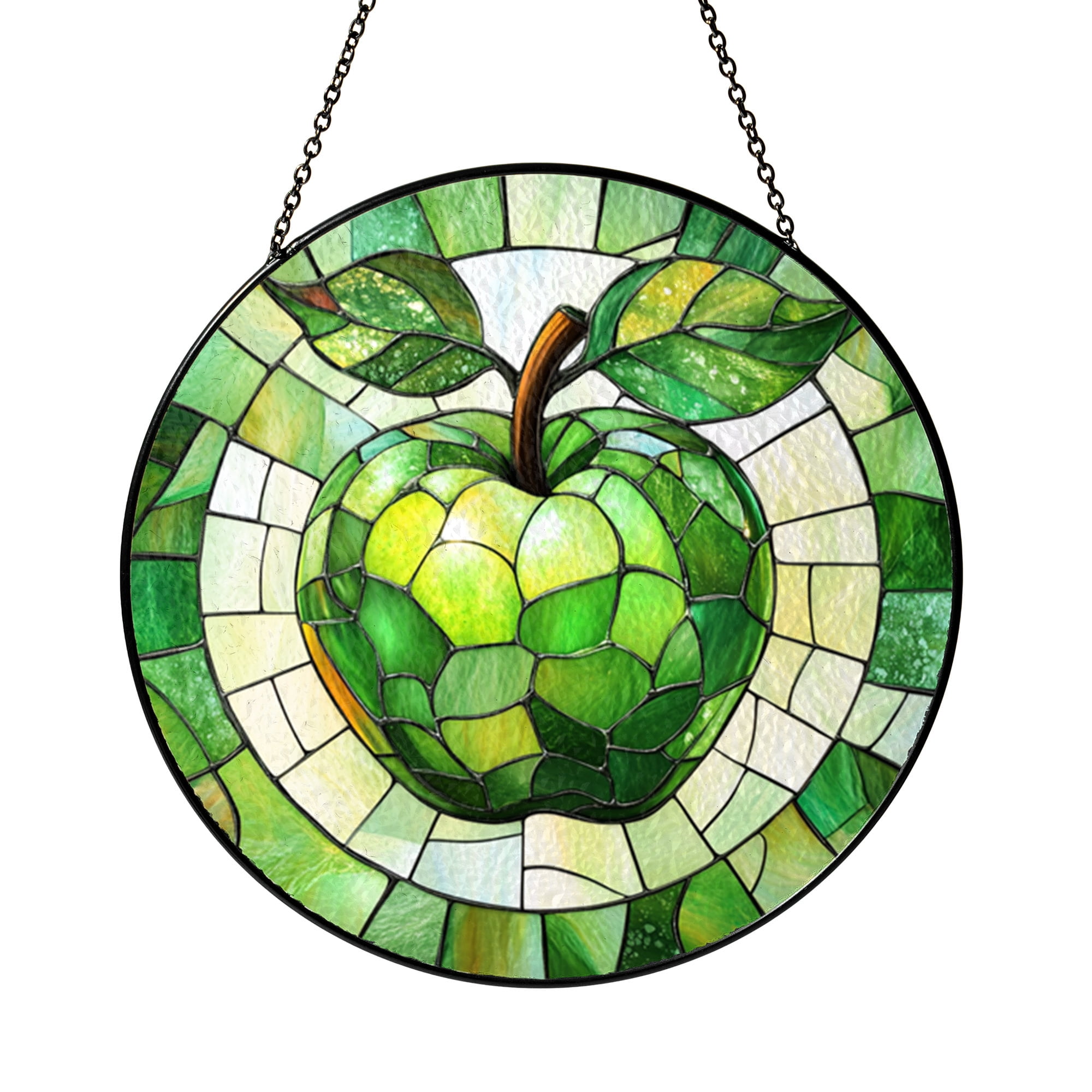 Apple Fruit Design Stained Glass Window Suncatcher – Decorative Kitchen ...