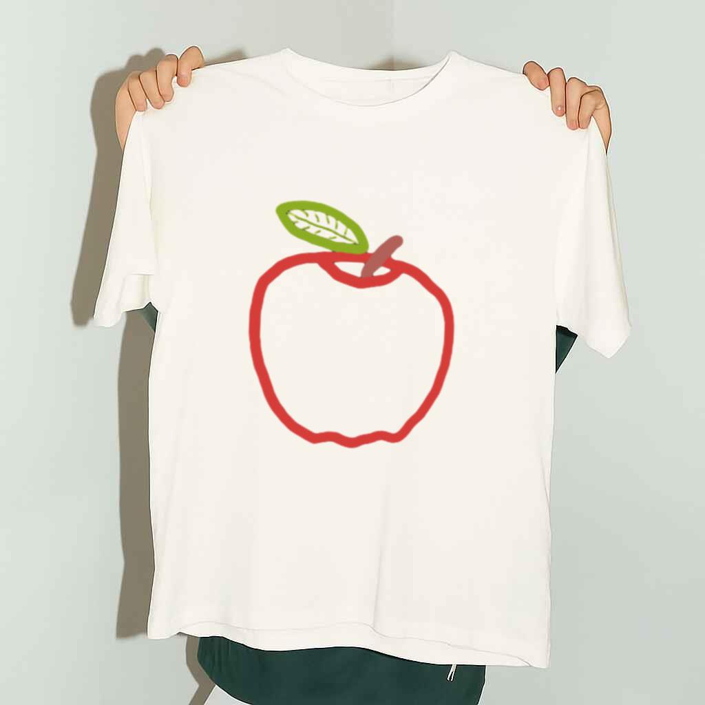 Apple Fruit Minimalist Cute Food Lover Healthy Snack Unisex T-Shirt up ...