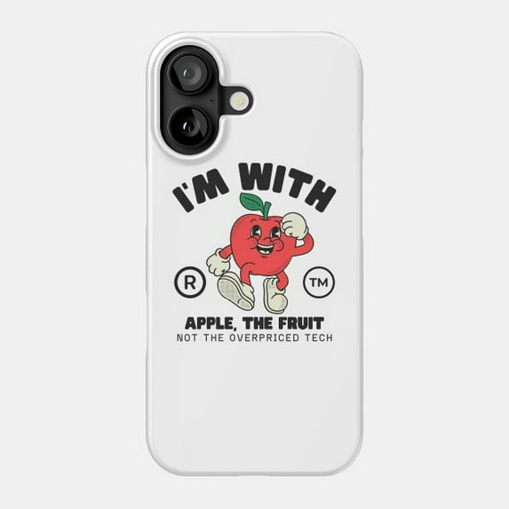 Apple Fruit Not Tech Quote Case Compatible Across iPhone 11,12,13,14,15 ...