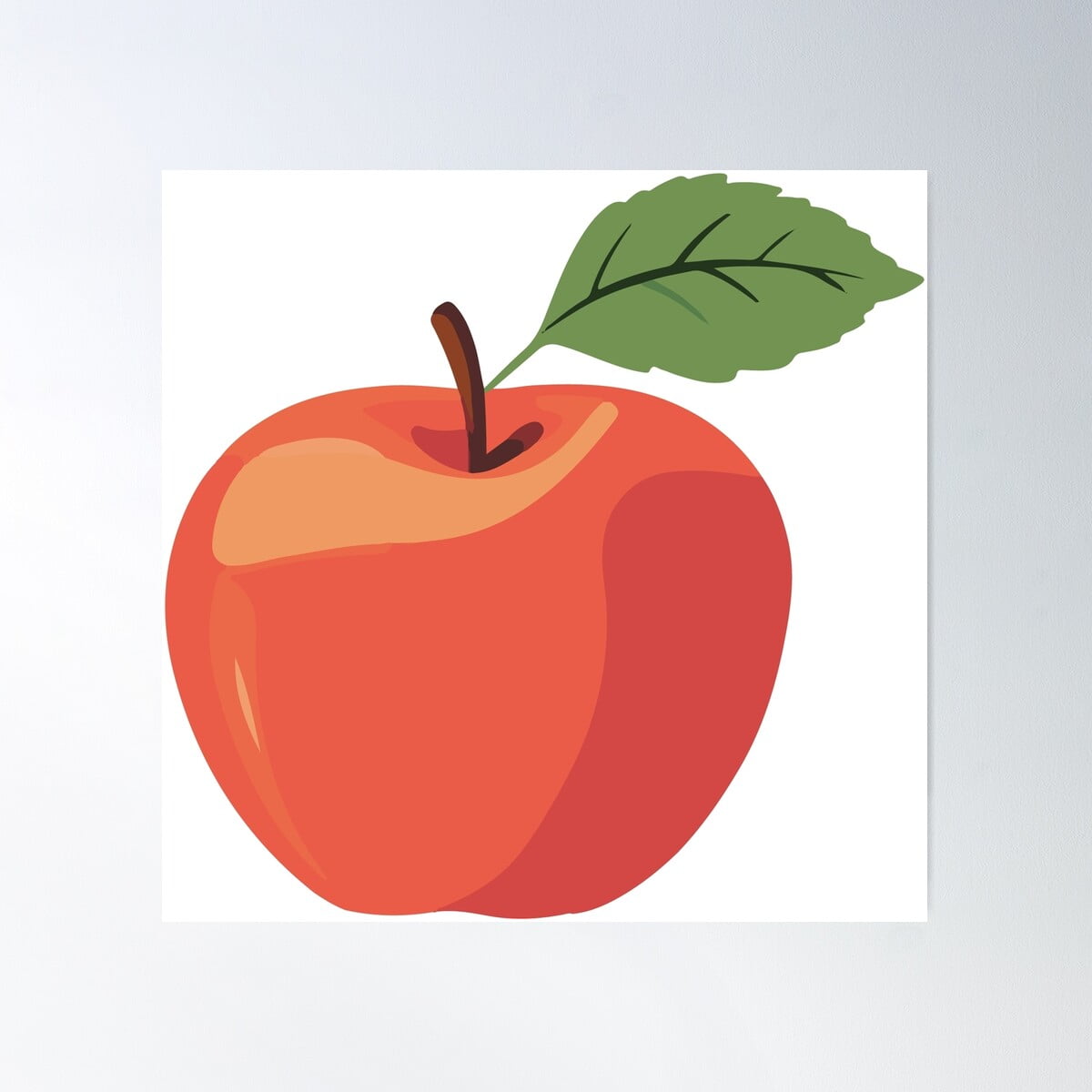 Apple, Fruit Poster Wall Art, Modern Wall Decor For Living Room Bedroom ...