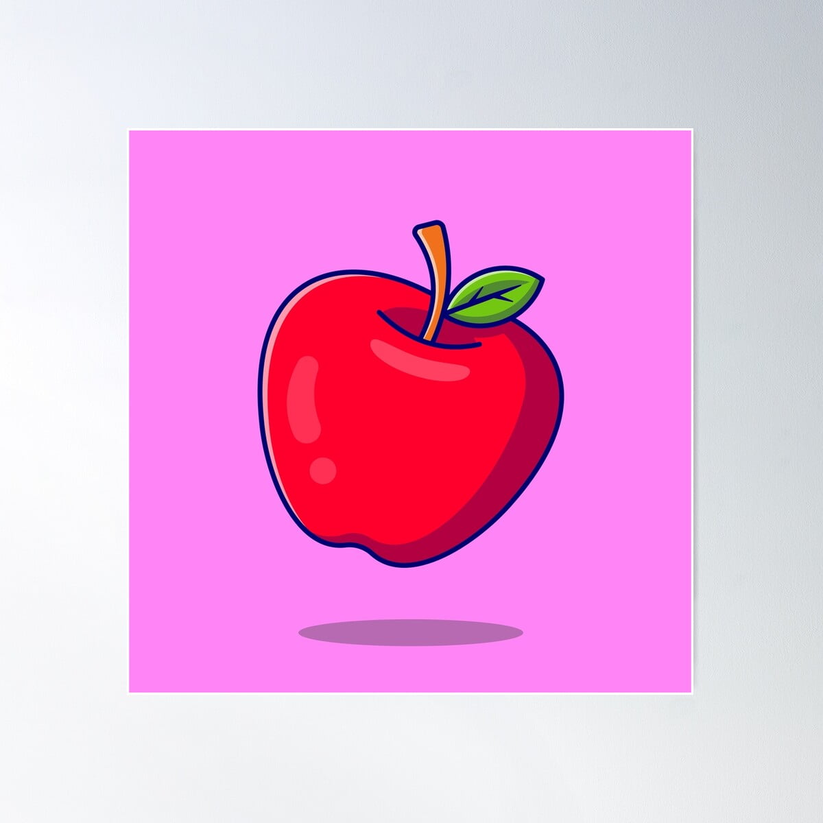 Apple Fruit Poster Wall Art, Modern Wall Decor For Living Room Bedroom ...