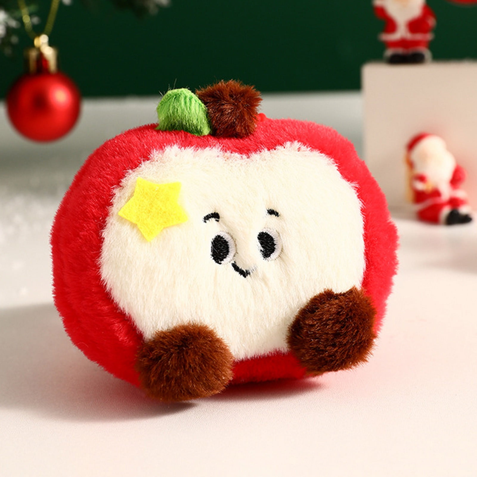 Apple Fruit Stuffed Animals Toy Soft Fruit Plush Cute Apple Plushie ...