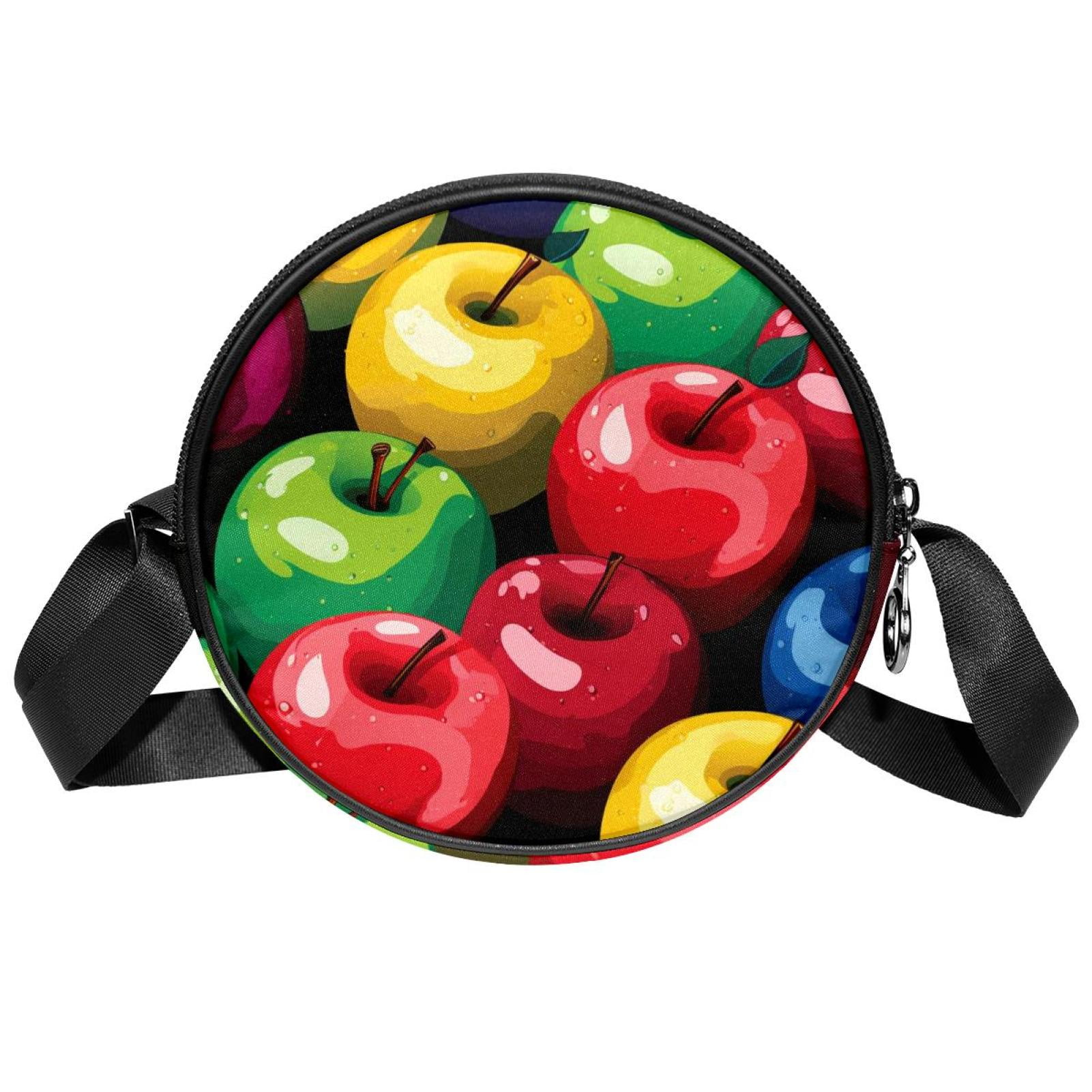 Apple Fruits Diagonal-Span Round Twill Sponge Jeanette Shoulder Bag ...