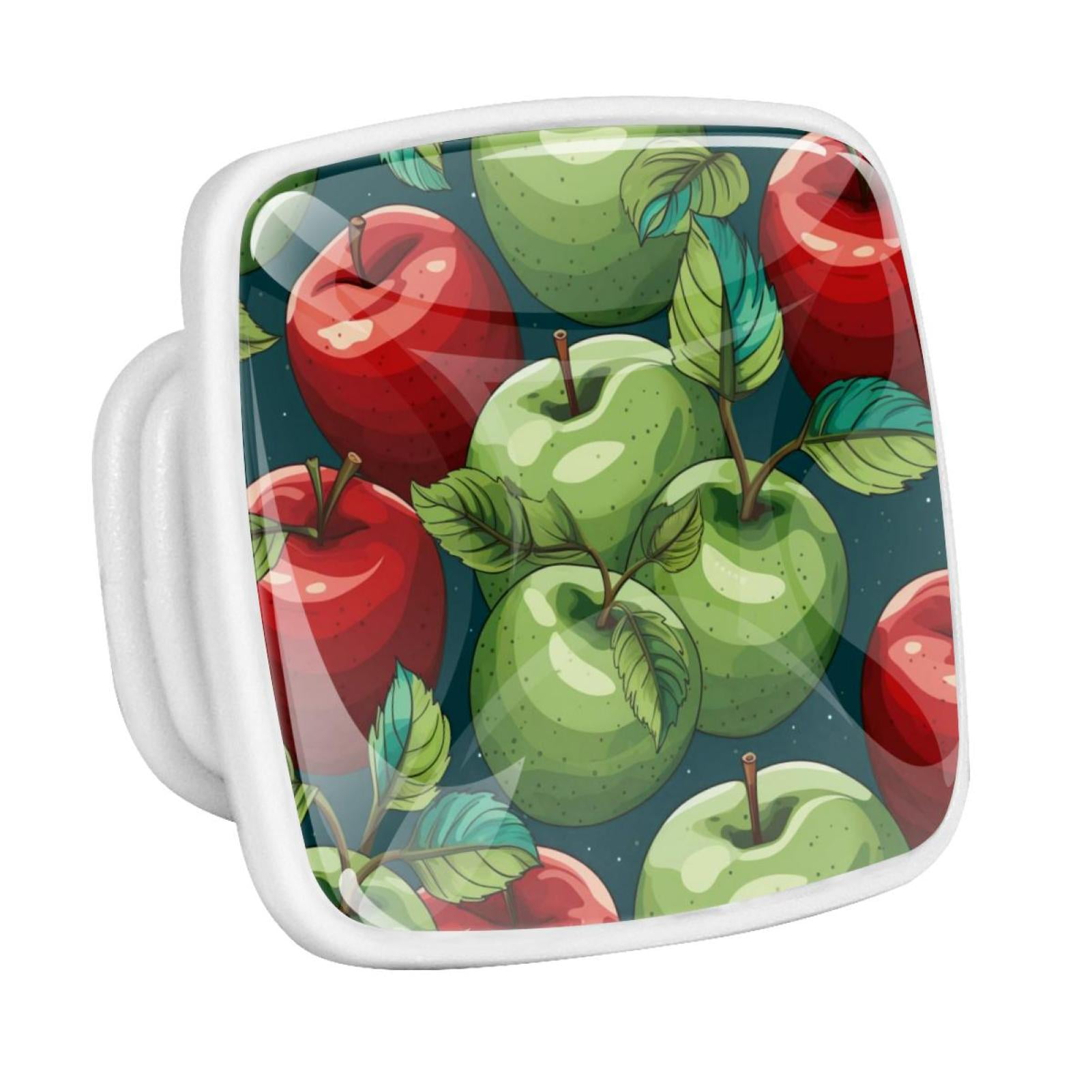 Apple Fruits Fluorescent Drawer Pulls with Screws Square 4-Pack Glow ...