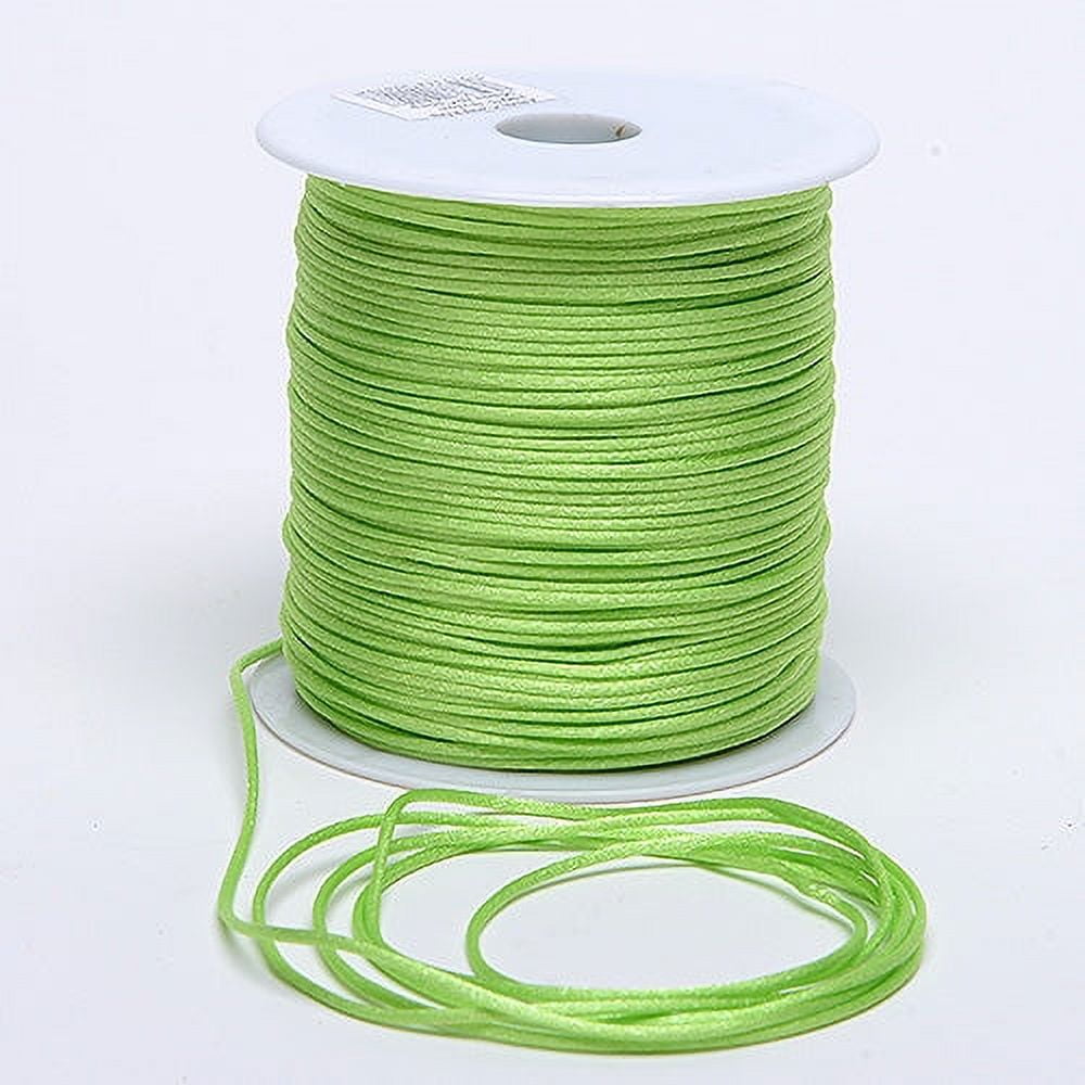 Apple Green - 2mm Satin Rat Tail Cord - ( 2mm x 200 Yards ) - Walmart.com