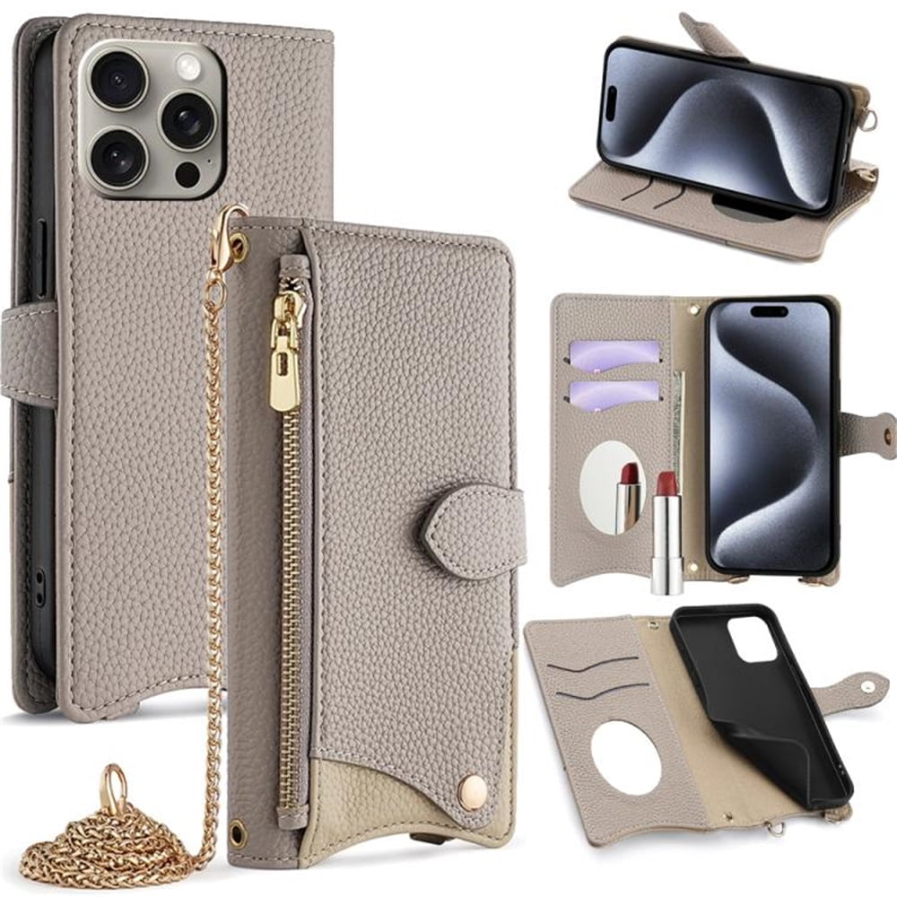 For Apple IPhone 14 Pro PU Leather Wallet Case Magnetic Flip Cover ...