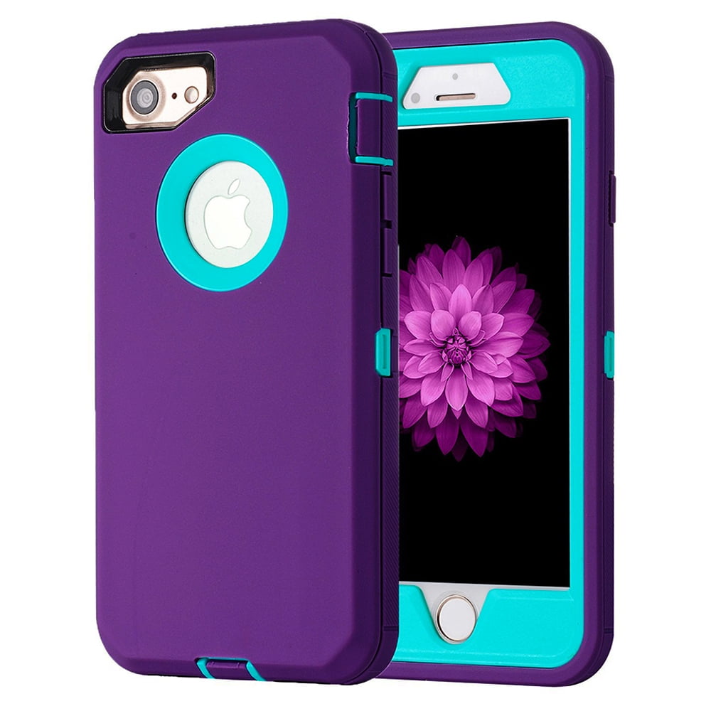 Kuteck Heavy Duty Cell Phone Case for Apple iPhone 5, Purple&Teal ...