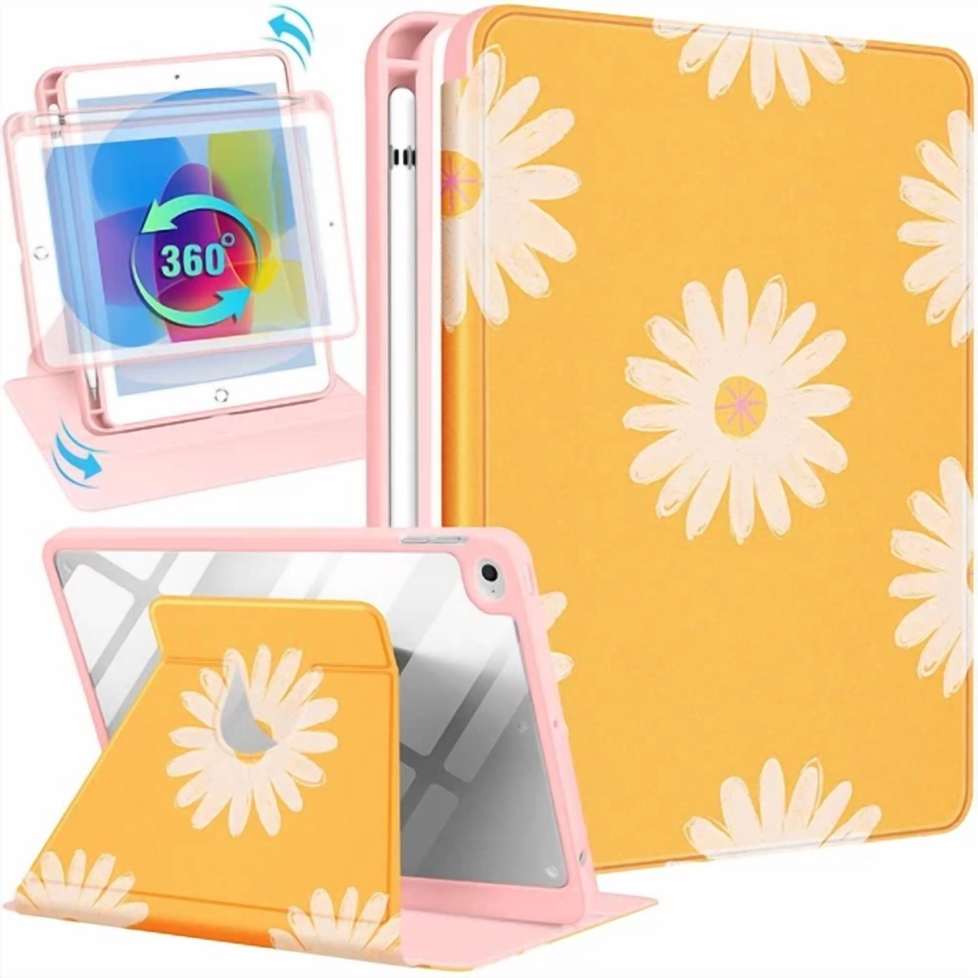 Apple Ipad Mini 4/5 Case, With Pencil Holder Rotating Stand, Ipad Mini ...
