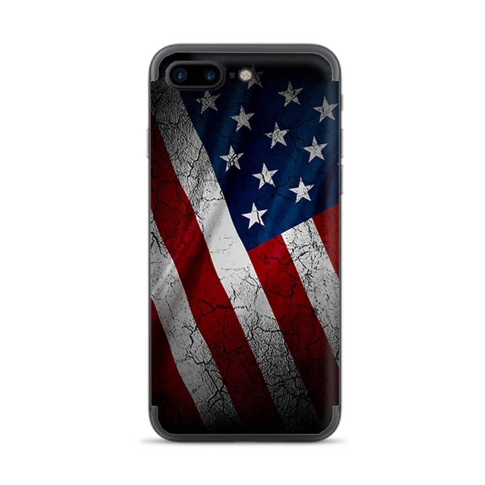 Apple Iphone 7 / 8 Plus Skins Decal Wrap American Flag Distressed Wave ...