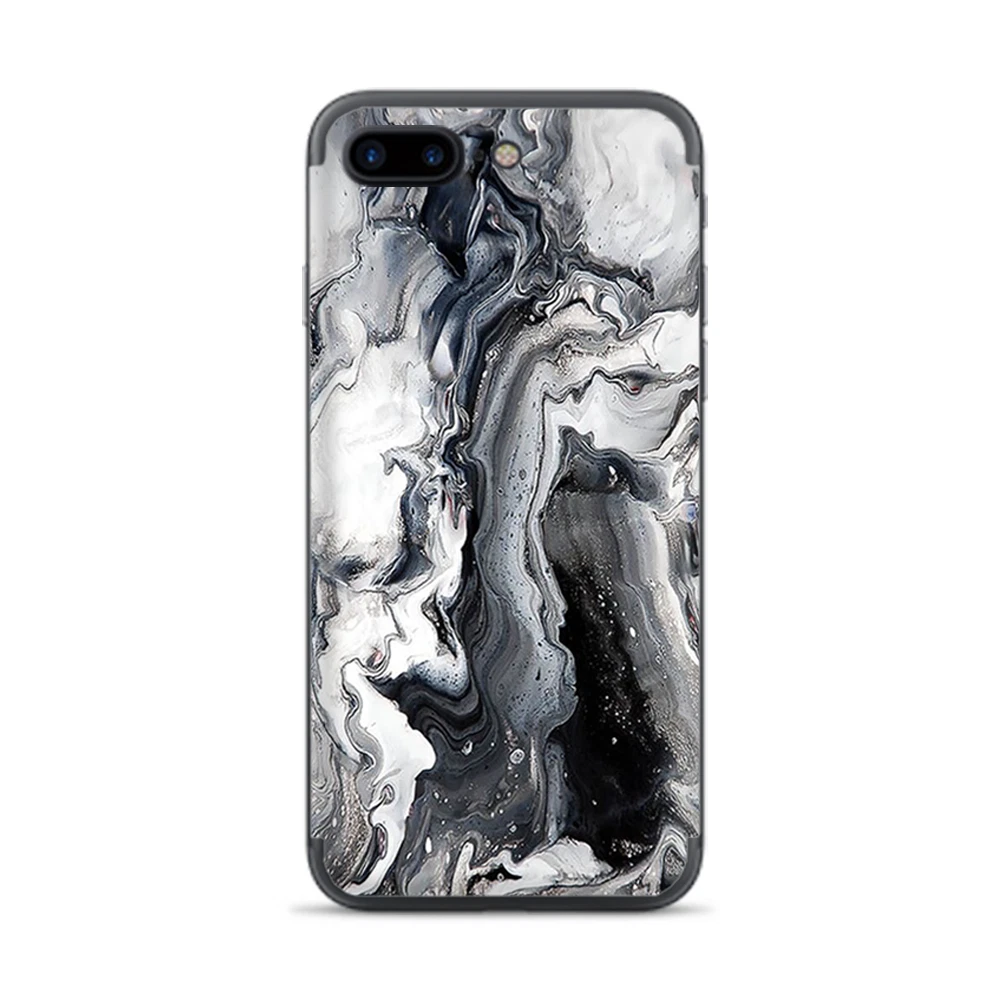Apple Iphone 7 / 8 Plus Skins Decal Wrap Marble White Grey Swirl ...