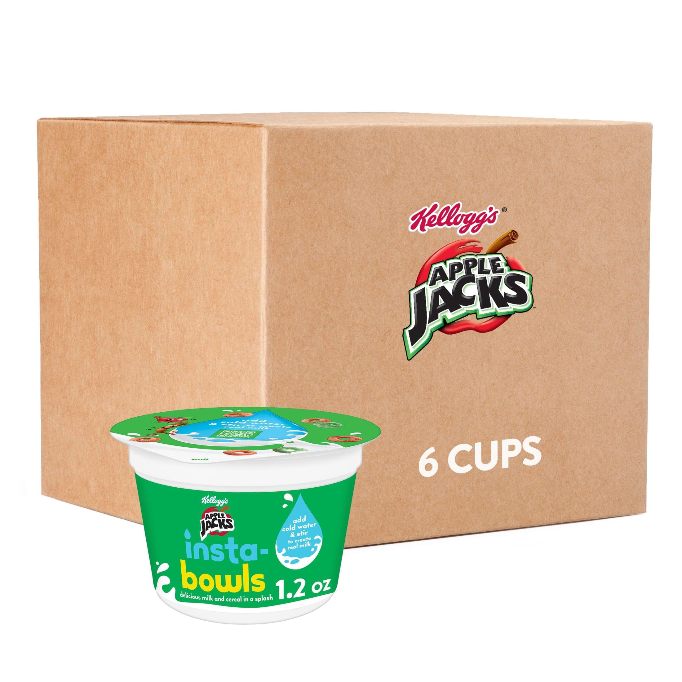 Apple Jacks Insta-Bowls Cold Breakfast Cereal, Instant Cereal, Kids ...
